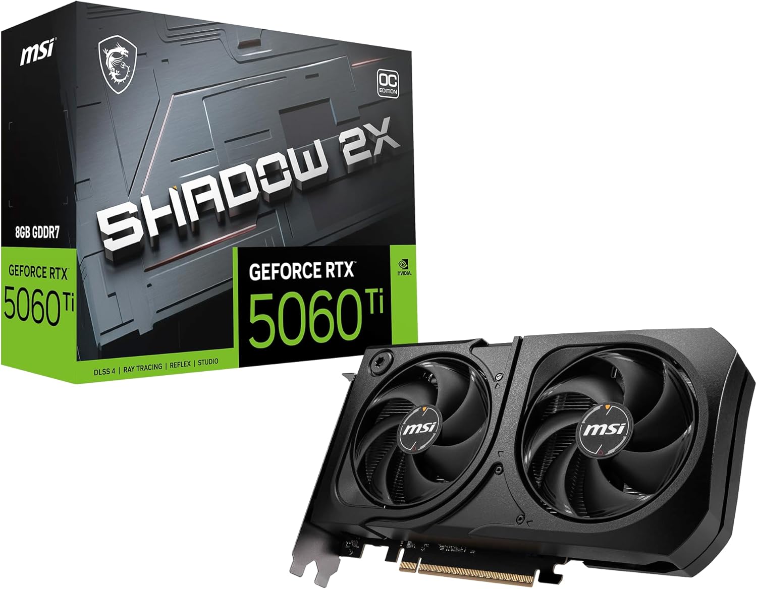 Видеокарта MSI Gaming RTX 5060 Ti 8G Shadow 2X OC Graphics Card (8GB ...