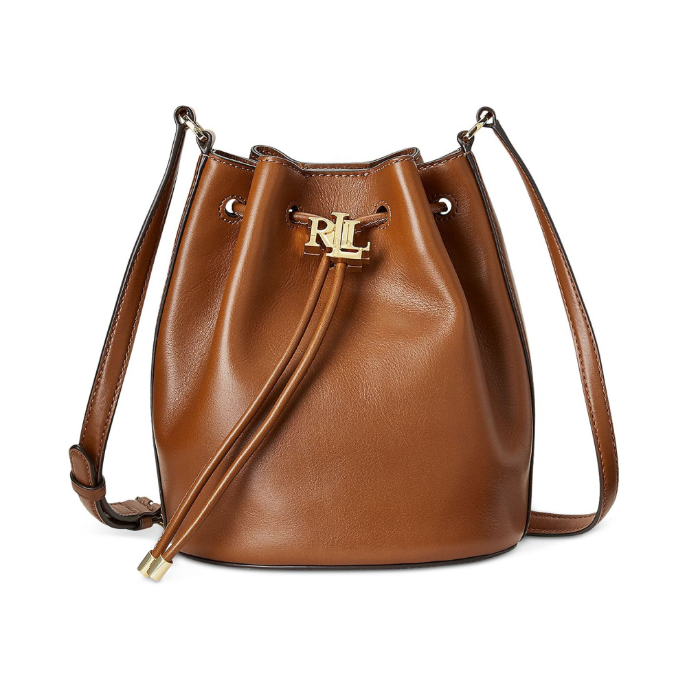 Lauren Ralph Lauren C Women s Smooth Leather Medium Andie Drawstring Bag LAUREN TAN Qwixit 32410